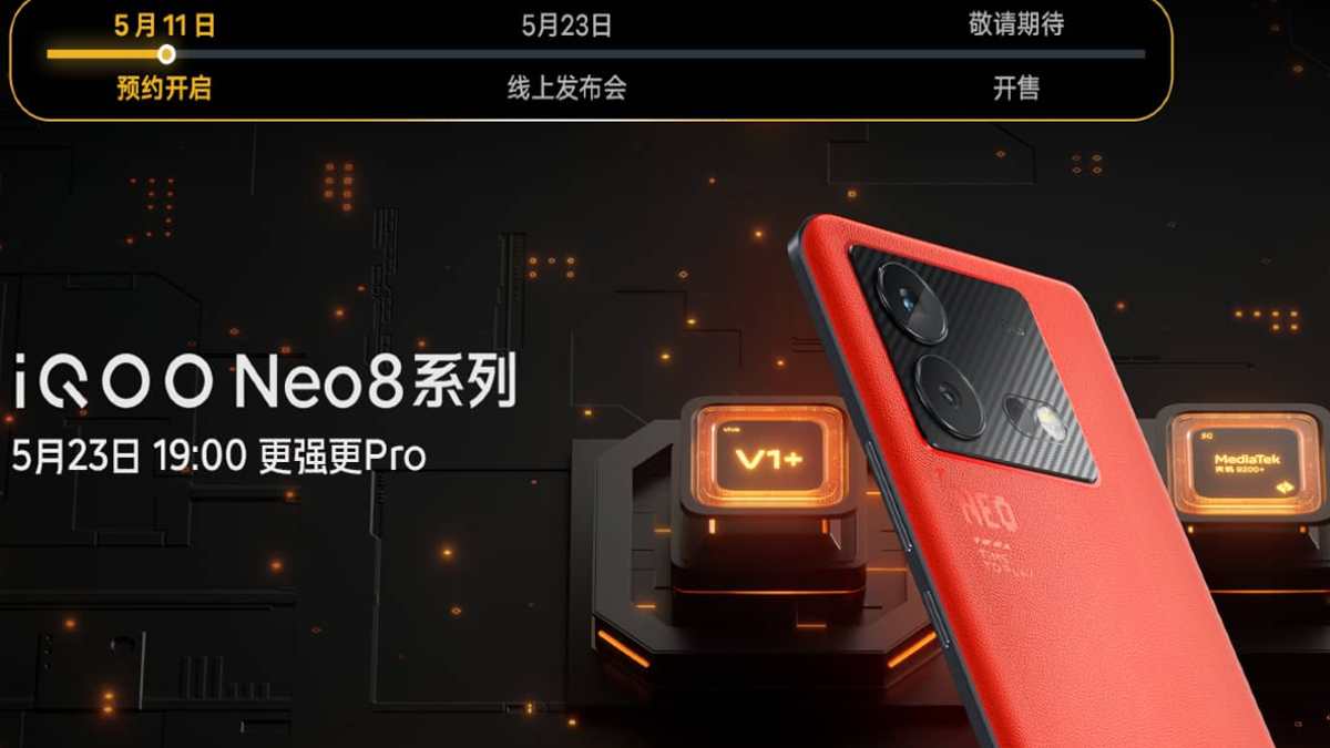 iQOO Neo 8 series launch date set for May 23: MediaTek Dimensity 9200 ...