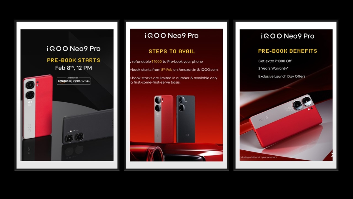 iQOO Neo 9 Pro Pre-Bookings in India Start from February 8: All Your ...